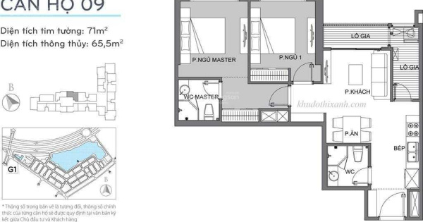 Bán căn hộ 2 ngủ tòa G1 Vinhomes GreenBay - tầng trung - full đồ - view trung tâm hội nghị quốc gia