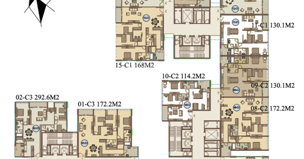 Căn hộ Duplex 300m2. Căn góc tầng trung, full đồ, tại Mandarin - Hoàng Minh Giám, giá thỏa thuận