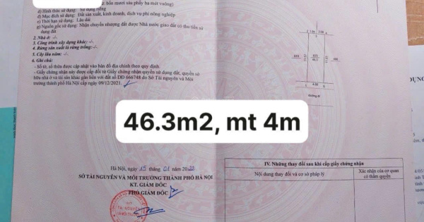 Đất dịch vụ Vân Canh 46,3m2 ngon bổ rẻ