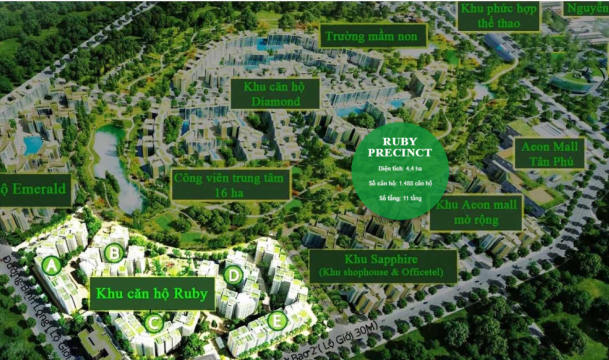 Dự án Ruby - Celadon City Quận Tân Phú | Mặt bằng, chính sách, giá bán T1/2026