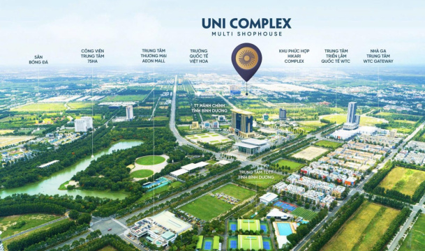 Dự án Phố Thương mại Uni Complex Thành phố Thủ Dầu Một | Mặt bằng, chính sách, giá bán T10/2025