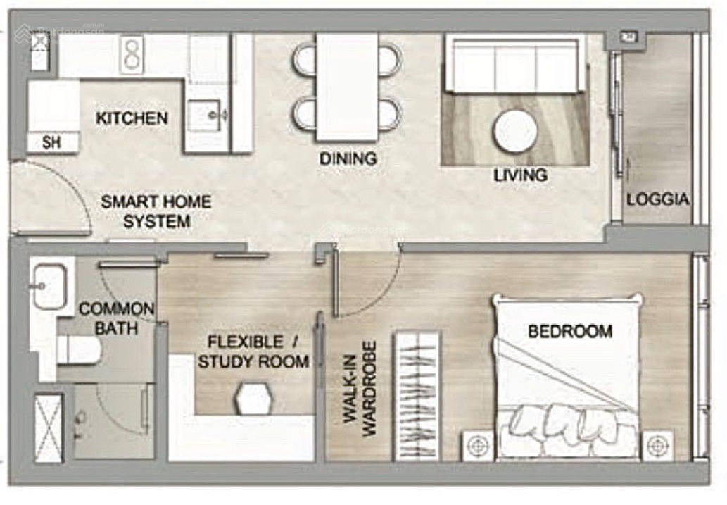 Quận 1 - Bán căn hộ 1PN 50m2 The Marq tầng cao, view Landmark 81 - chưa ...