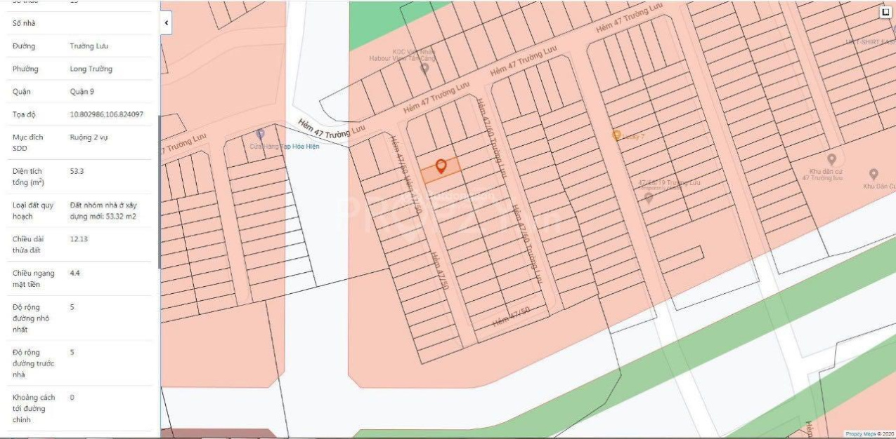 Bán đất đẹp 4,4x12m, khu dân cư hẻm 47 đường Trường Lưu, P. Long Trường ...