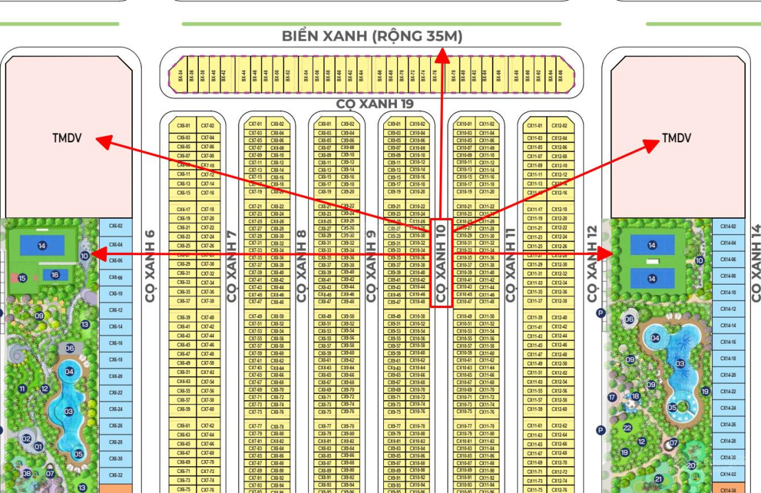 Rẻ nhất thị trường: Chỉ 600 triệu mua ngay được căn Cọ Xanh CX10 - xx, VHOP2 The Empire