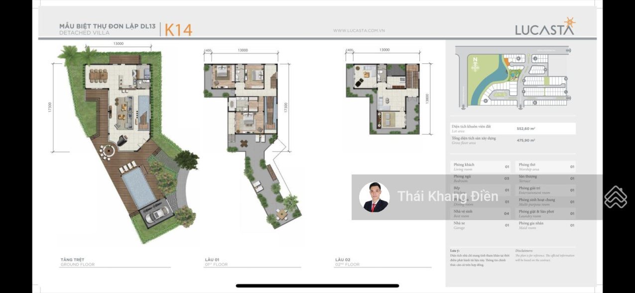 Độc quyền - Bán biệt thự đơn lập vip dự án Lucasta Villa - DT 552.6m2 - Thiết kế hồ bơi riêng