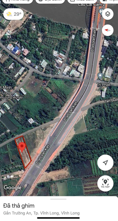 Bán đất mặt tiền rộng 24m2 đường Võ Văn Kiệt phường Trường An TPVL