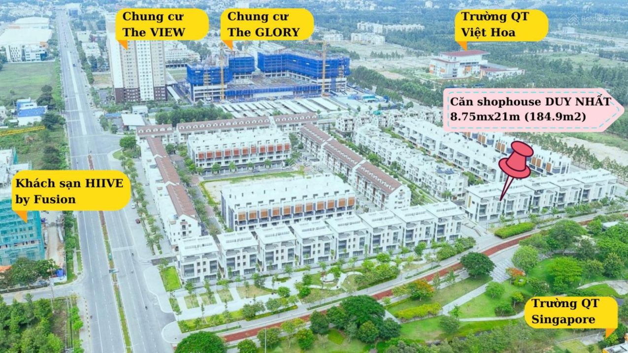 Biệt thự song lập 8.8x21m khu compound khép kín an ninh số 1 Bình Dương giá 12.9 tỷ LH 0979 101