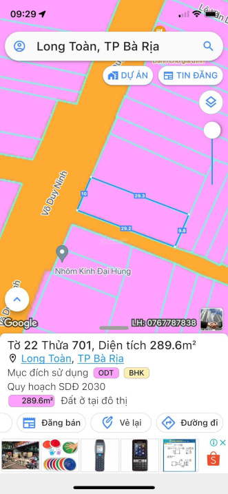 Chính chủ kẹt tiền làm ăn bán nhanh lô góc mặt tiền Võ Duy Ninh