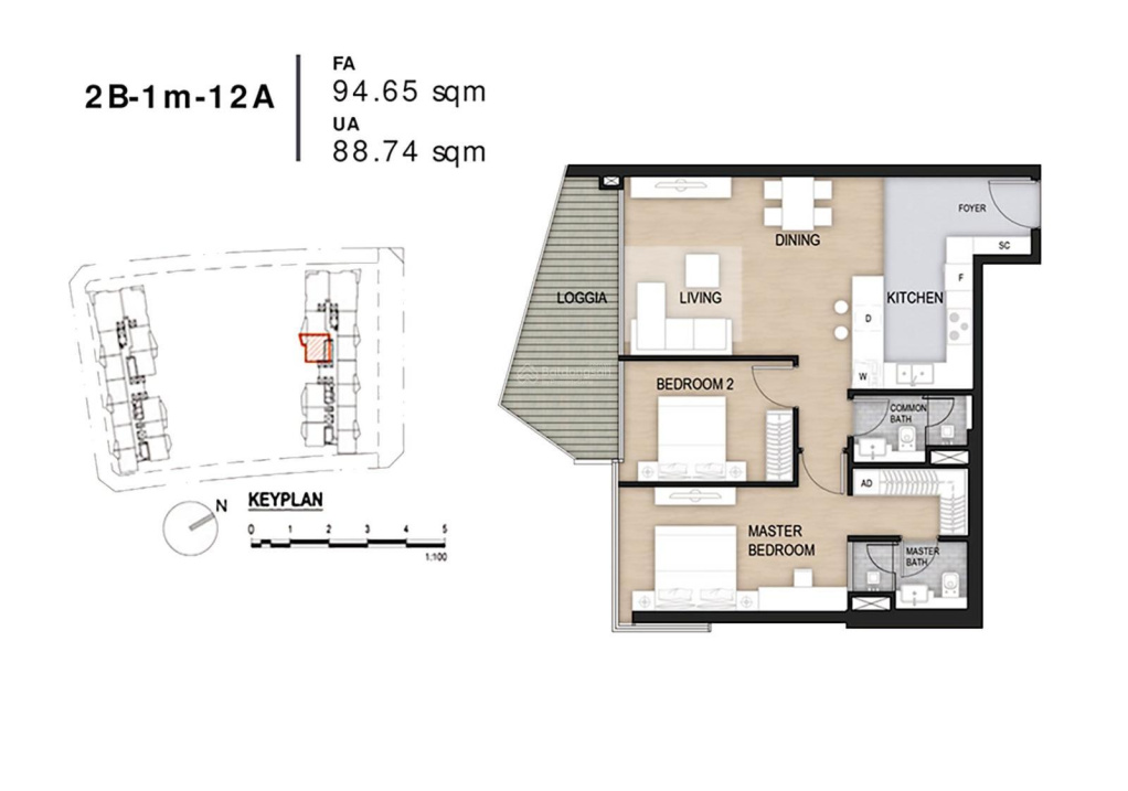 Bán căn hộ chung cư Opera Residence 94,64m2 2PN ban công rộng và là ...
