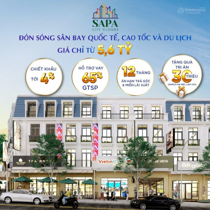 Bán đất xây sẵn 4 tầng shophouse hoàn thiện cạnh KS Silkpath Sapa - Từ 1,6 tỷ sở hữu LS 0% 12 tháng