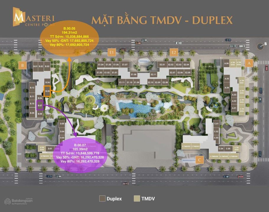 Duplex Masteri 4PN 195m2 view trực diện hồ bơi Resort trần cao 8m cực hiếm. Giá 15 tỷ nhận nhà ngay