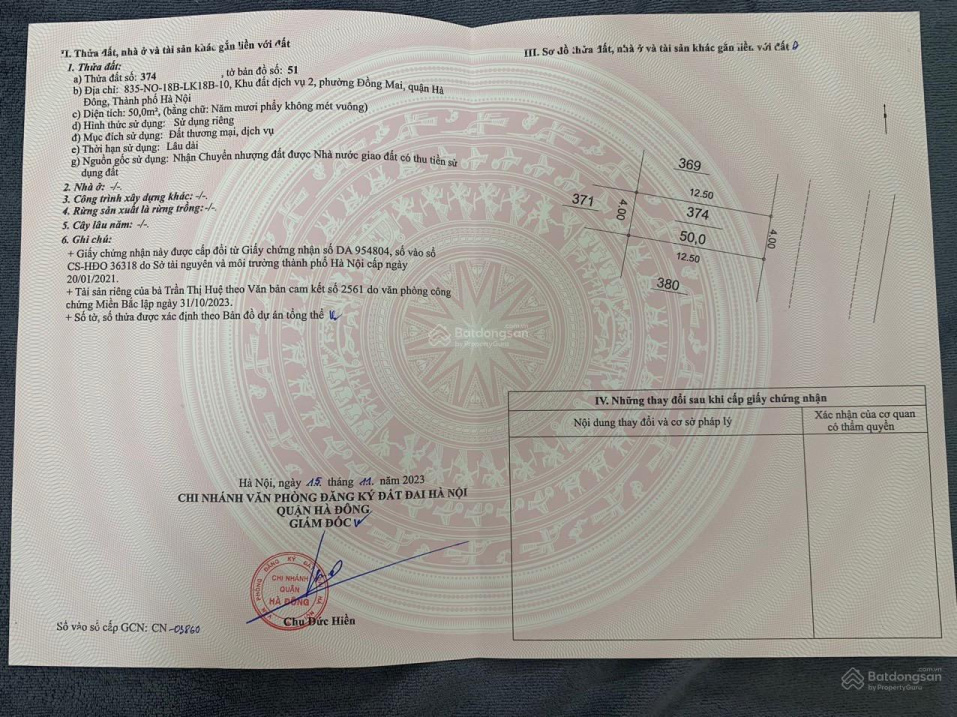 Chính chủ cần bán lô lk18B-10 khu 2 dịch vụ Đồng Mai Hà Đông