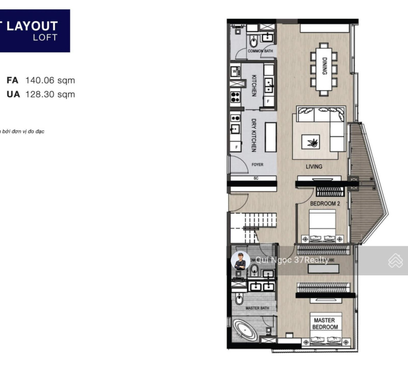 Metropole bán cặp loft Opera tầng 23 view sông vĩnh viễn