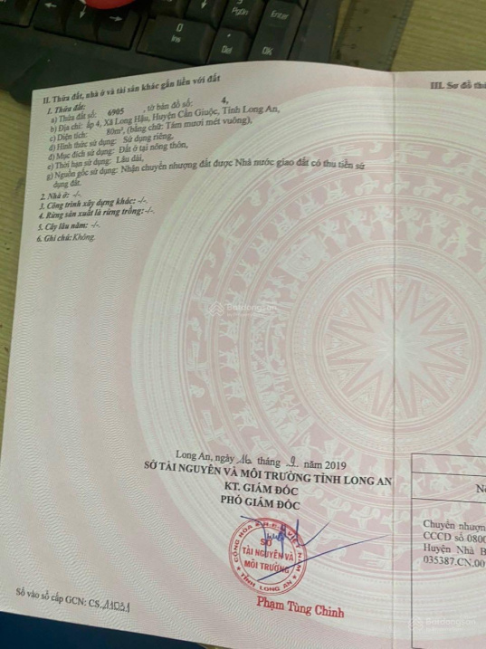 Cần bán gấp đất mặt tiền 826C Tân Tập, Cần Giuộc, Long An