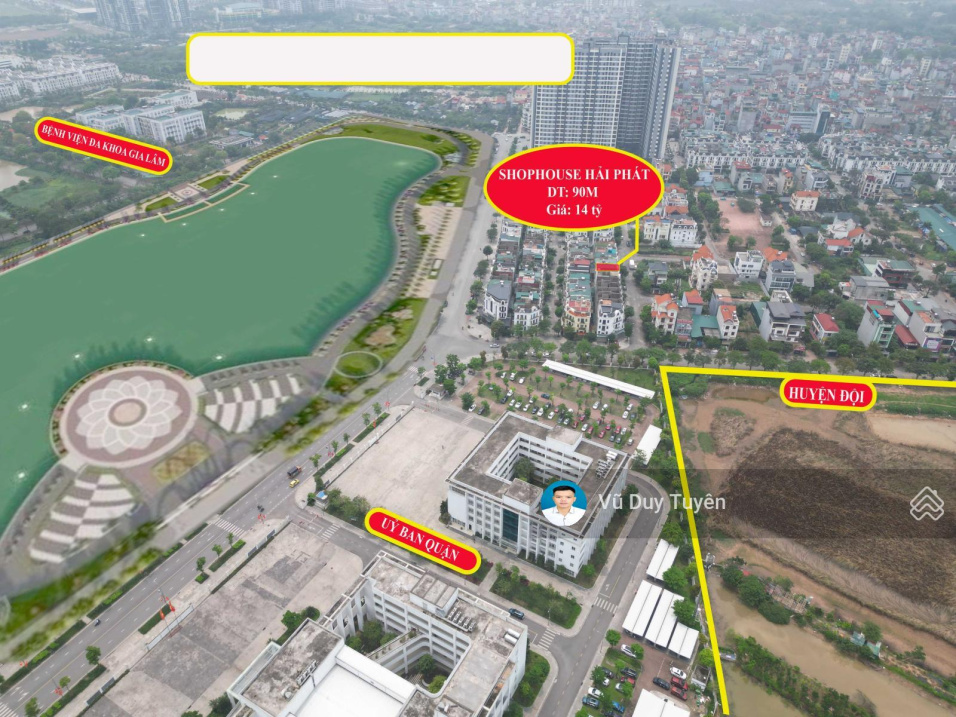 Shophouse Hải Phát kinh doanh trục 13,5m đối diện 31ha. DT: 90m2, giá ...