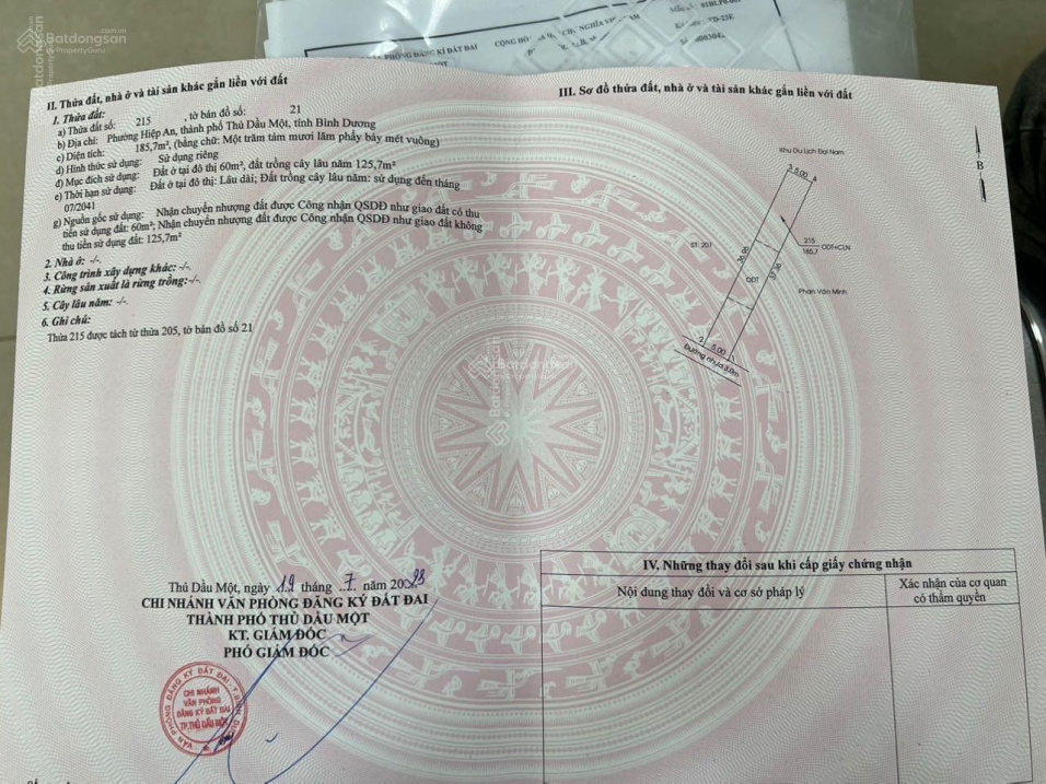 Bán đất Hiệp An Thủ Dầu Một DT 5x36 TC 60m2 đường nhựa cách DT744 vào ...