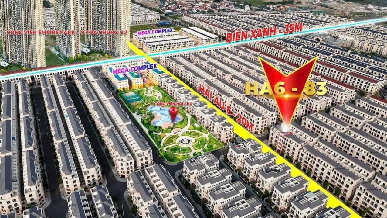 Siêu sale! Sale đậm của CĐT. Giá chỉ có 9tỷ345 (124 triệu/m2) đã sở hữu 1 căn siêu đẹp ở HA6