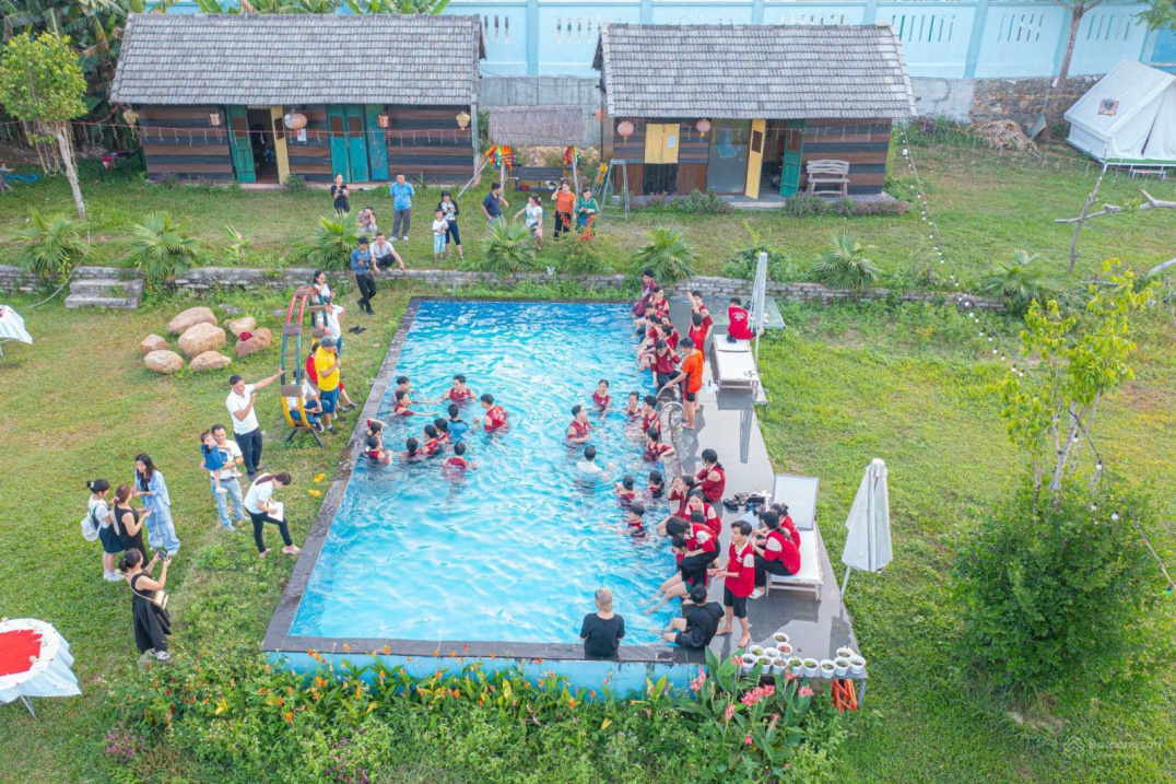 Bán farm đang hoạt động view cách đồng. Khu du lịch cắm trại Hòa Bắc