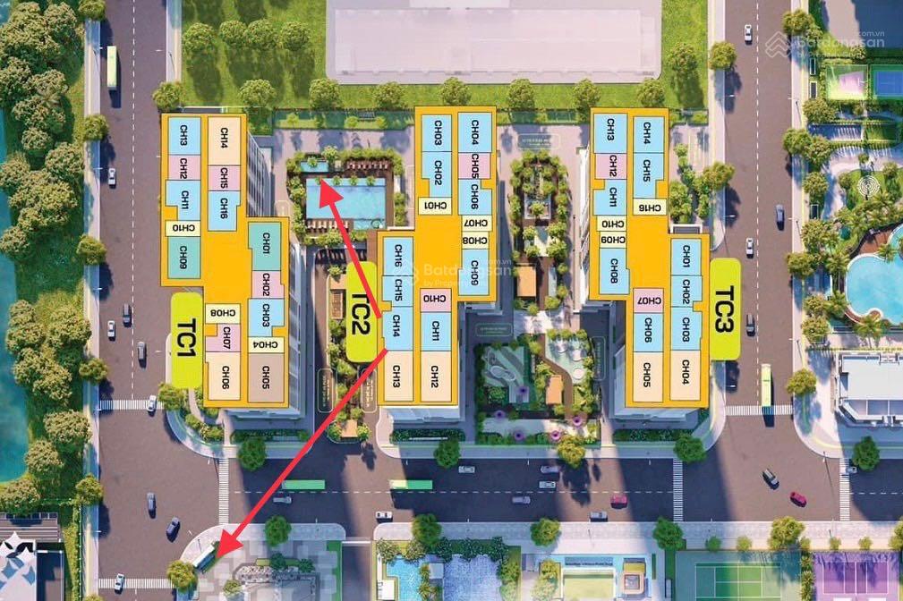 Bán căn hộ 2pn + 1 Toà TC2 The Canopy ban công Đông Nam, tầng trung ...