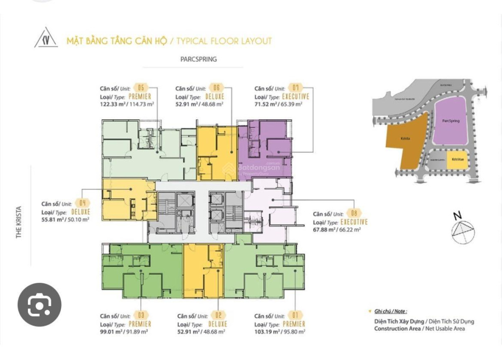 Bán căn 3PN chung cư Kris Vue DT từ 105m2 view thoáng giá từ 6.4tỷ. LH ...