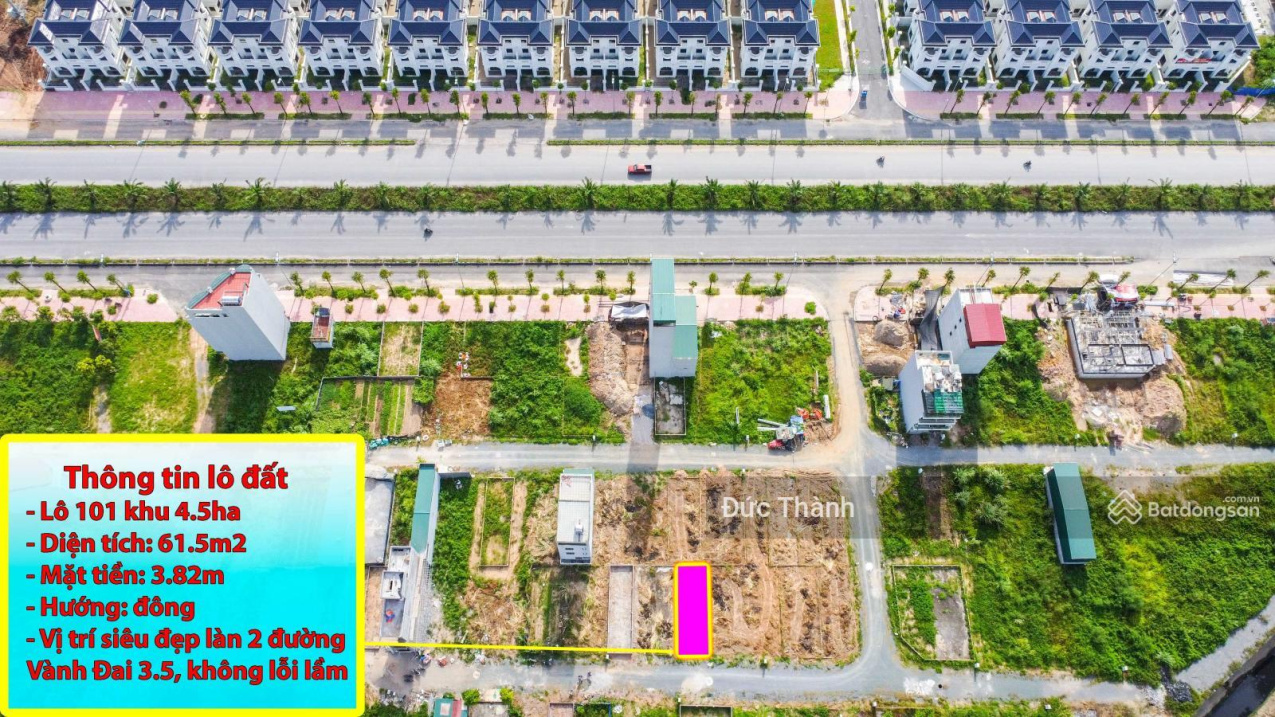 E bán gấp mảnh đất DV Vân Canh 61.5m2 khu 4.5ha, đón đầu hạ tầng sang ...