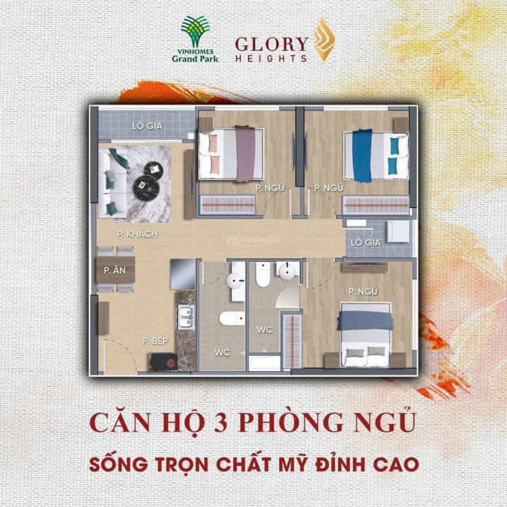 Duy nhất 1 căn siêu rẻ 3PN Glory Height giá chỉ 4.2 tỷ (bao hết), Dt 81m2 phân khu đối diện Vincom