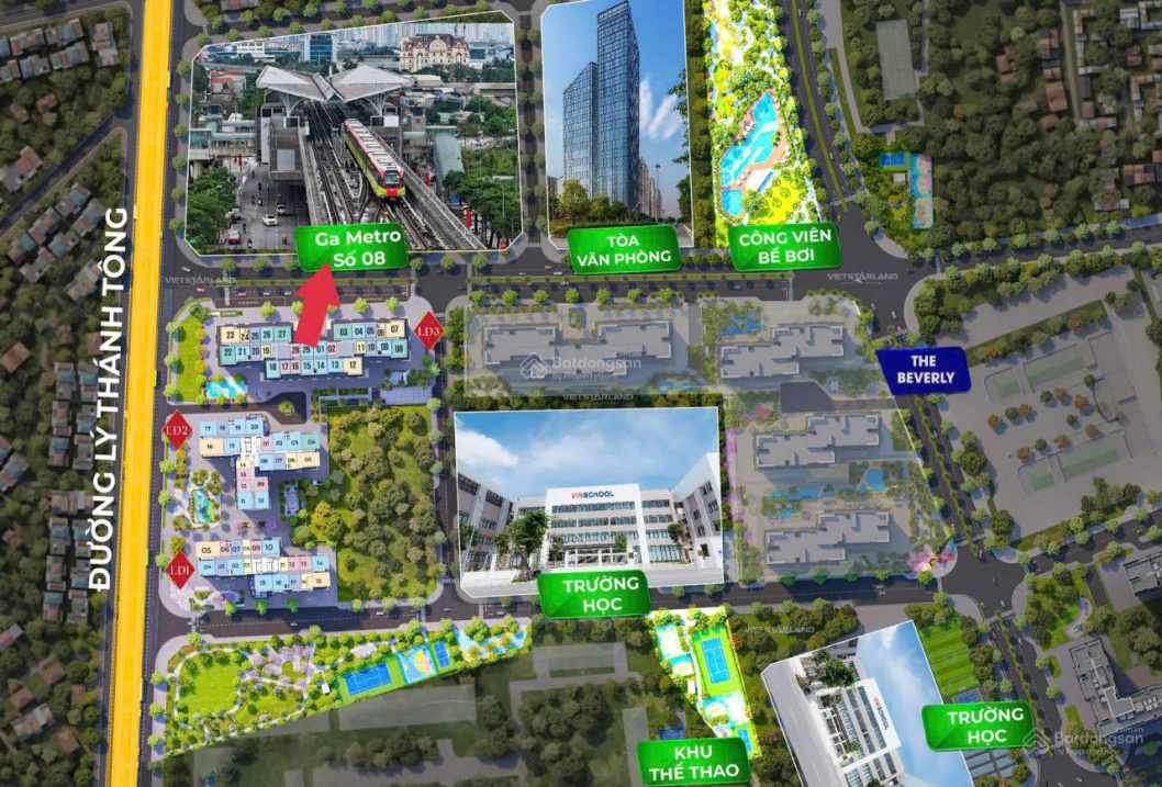 Bán gấp căn 1 Ngủ View đẹp - DT 43,3 m tại tòa LD3 CC The London Vinhomes Ocean Park 1