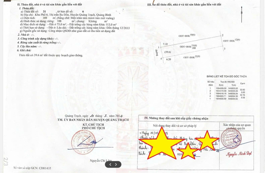 Chính chủ gửi bán lô đất đường Lê Lợi đối diện trường C2 Ba Đồn - Ba ...