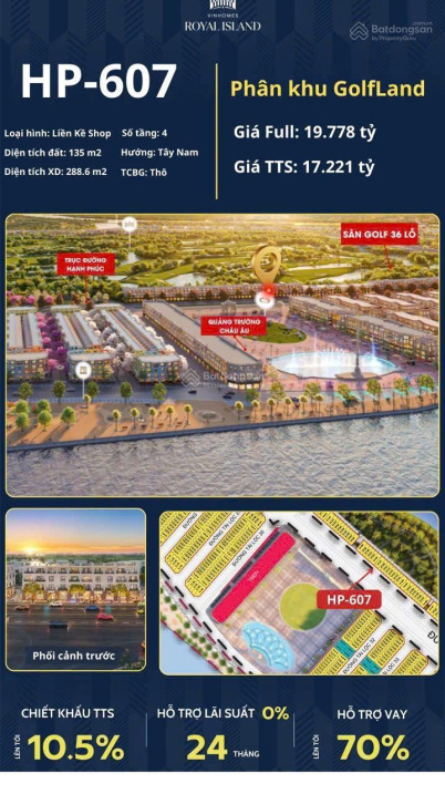 Shophouse HP 617 & HP 607 đối diện quảng trường châu Âu, đẹp nhất dự án ...