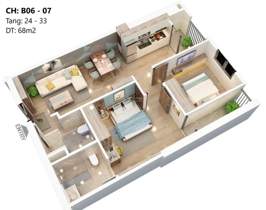 Quỹ căn BID 2N diện tích 61 - 84m2 giá cực hấp dẫn chỉ từ 39tr/m2 bao phí sang tên