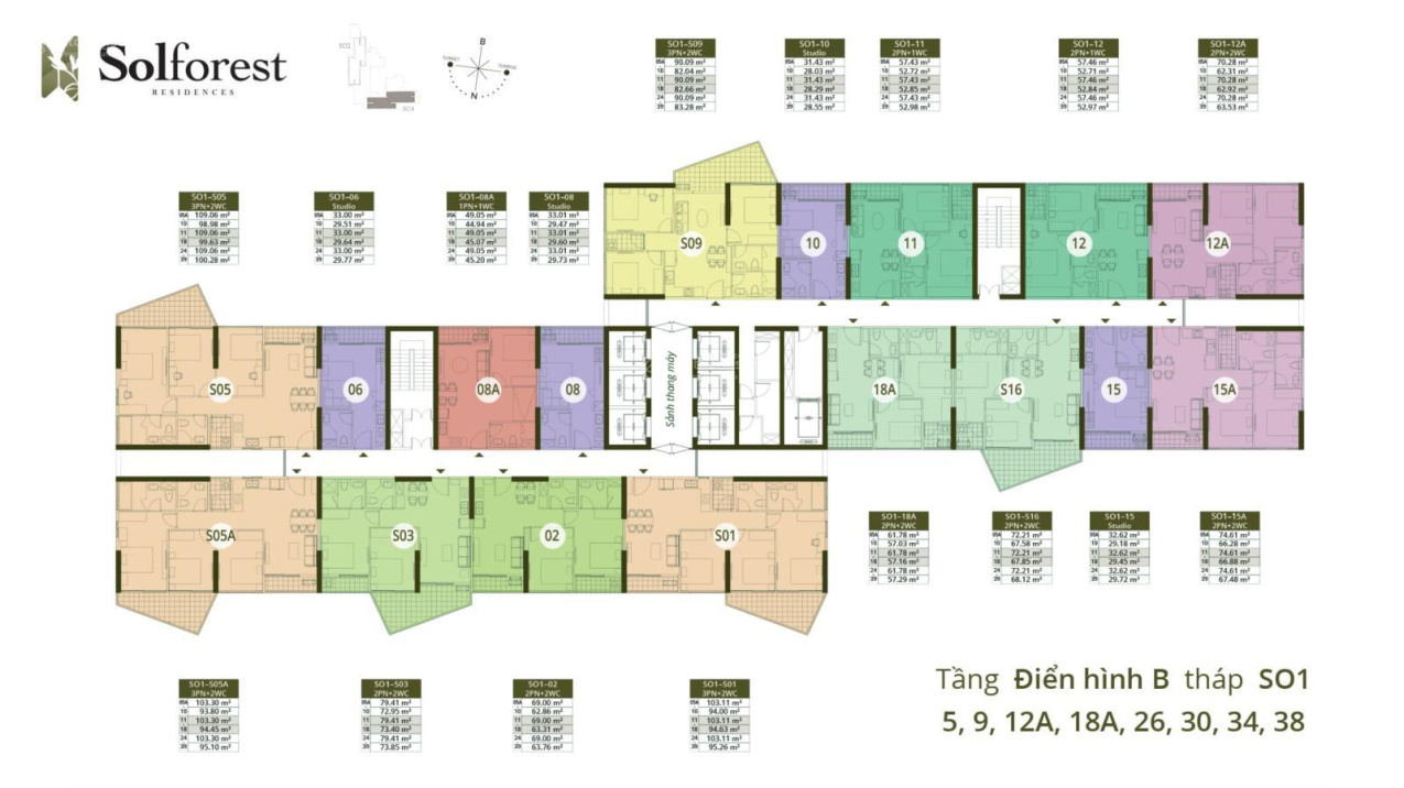 Chỉ 3,5 tỷ sở hữu căn hộ 2 ngủ 2 vệ sinh - chung cư Solforest Ecopark - Đủ nội thất