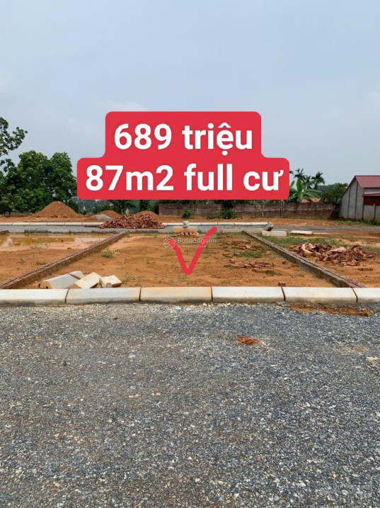 689 triệu sở hữu ngay lô đất 87m2 full cư cách Sân vận Động Mỹ Đình 57km, sẵn sổ đỏ Gần QL32 ần KCN