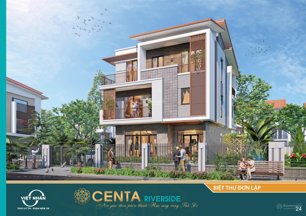 Căn góc, view sông Tào Khê huyền thoại thời Lý, diện tích lớn nhất dự án Centa Riverside