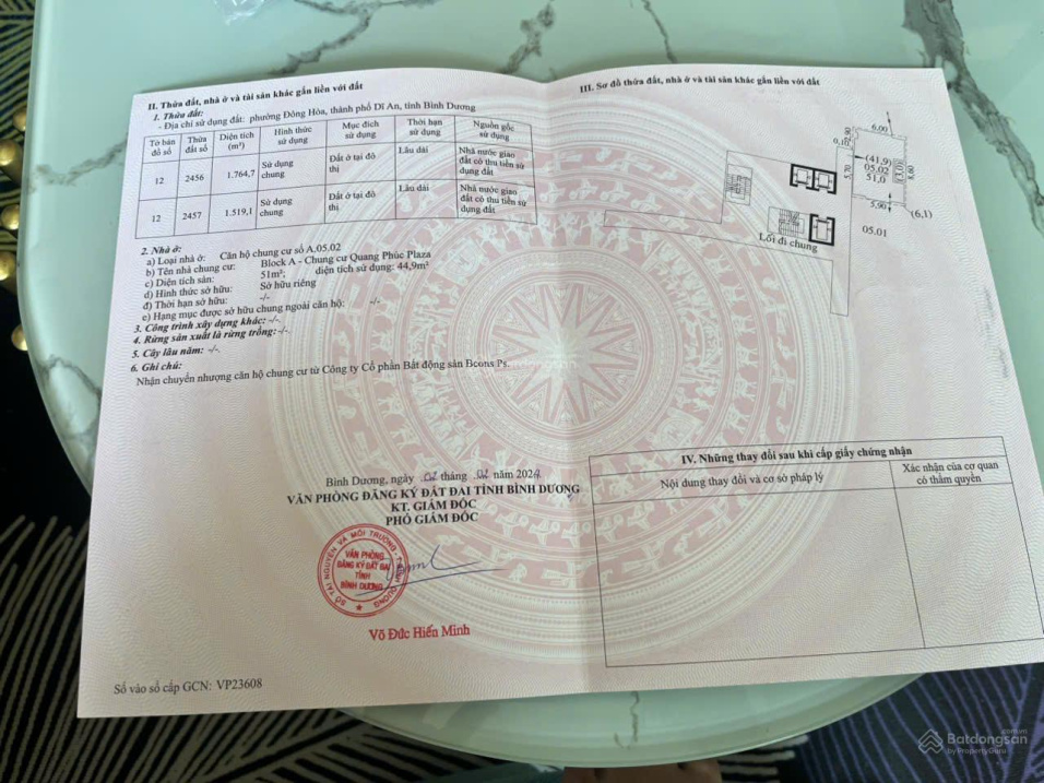 Bán căn hộ chung Bscon Palaza - Đường thống nhất - phường Đông Hoà - TP ...