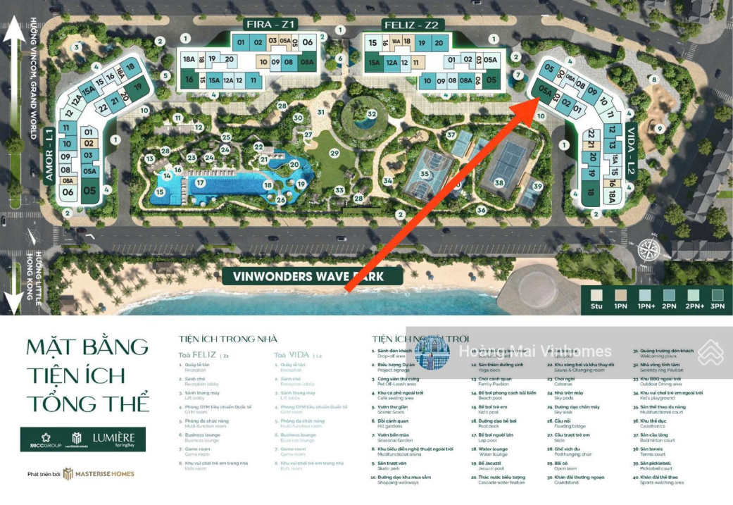 Mở bán căn 3PN kinh cong view công viên, hồ tạo sóng tại Lumiere Spring ...