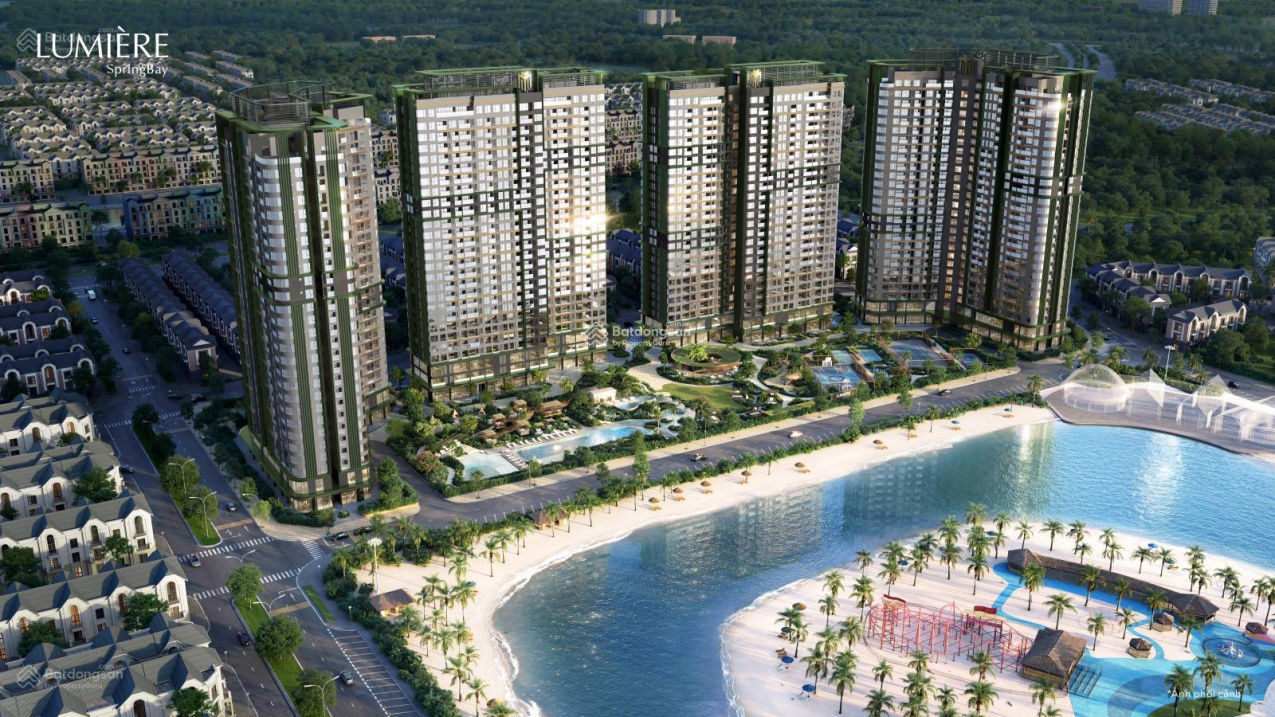 Căn 3PN kính cong Đông Nam giá tốt nhất view Hồ tạo sóng Vip nhất Lumiere Spring Bay C4L2.1105A