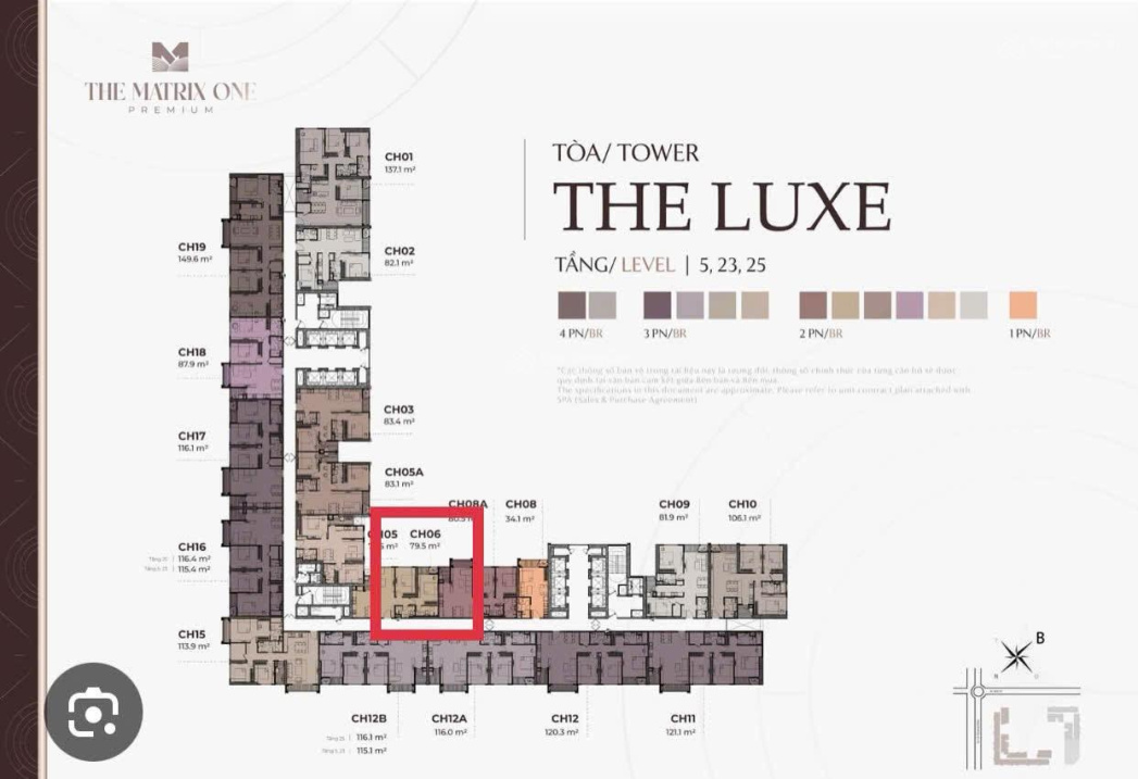 Căn mới bán căn The MatrixOne Premium (GĐ2) - 80m2 - 2N2VS - 9,7 tỷ - tầng trung đẹp 0988 851