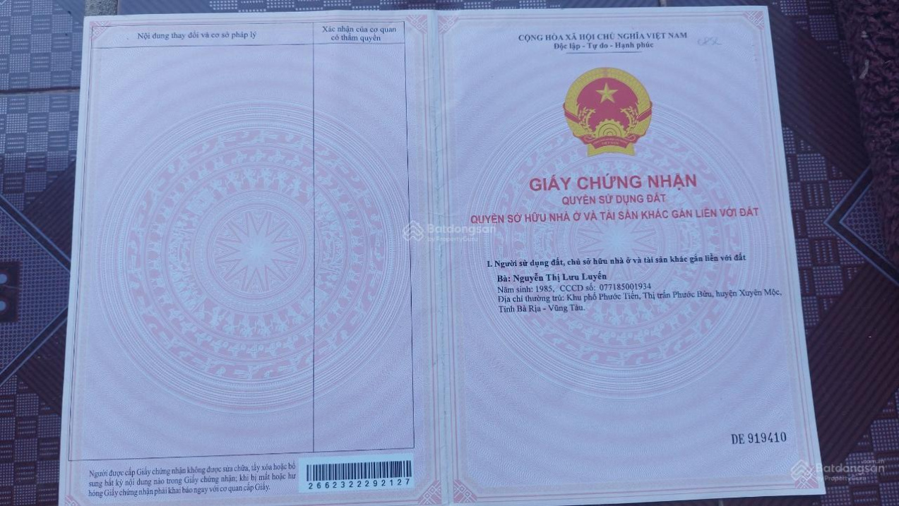 Bán đất Hồ Tràm kế đường ODA 2 mặt tiền đường lớn 21m và 6m, cách ngã tư Hồ Tràm 200m