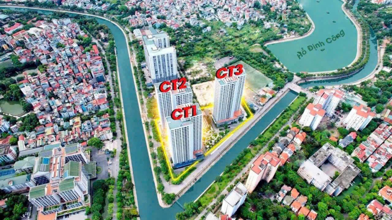 Bán căn trục 02 toà CT2 nhận nhà luôn CC X2 Đại Kim - Hoàng Mai, DT ...