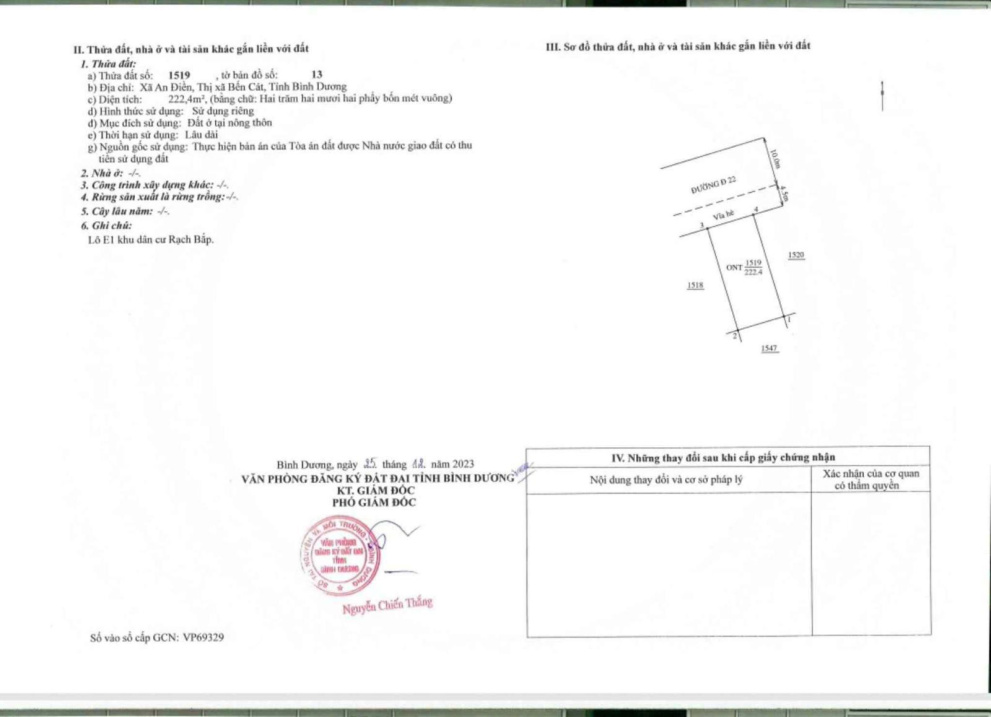 10m Trong Khu Dân Cư Rạch Bắp An Điền , Ngay Trung Tâm Hành Chính Công Của Phường , 10x22 , 3 tỷ 5