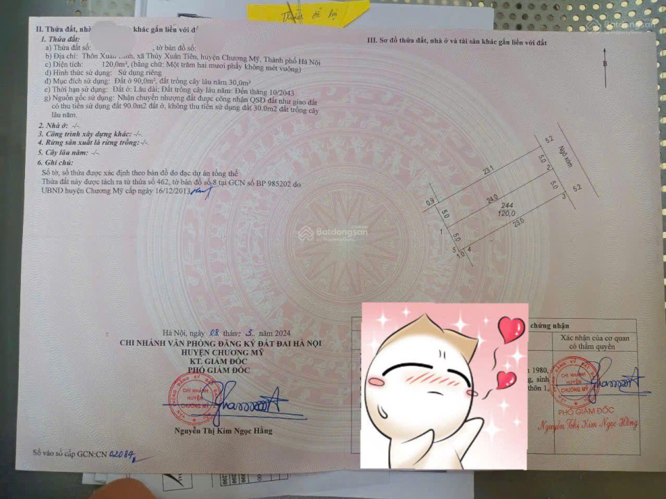 Bán đất tại Xuân Linh, 2,5 tỷ, 120m2, hàng hot