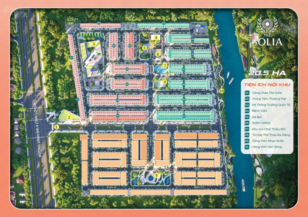 Bán đất nền The Solia Bến Lức - Sổ đỏ riêng từng nền,mặt tiền vành đai ...