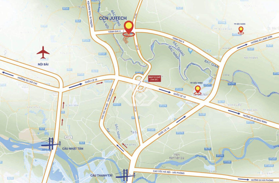 Chủ đầu tư Cụm Jutech 5000 m -6000 - 8000 -1ha -3ha . Sát vành đai 4 ...