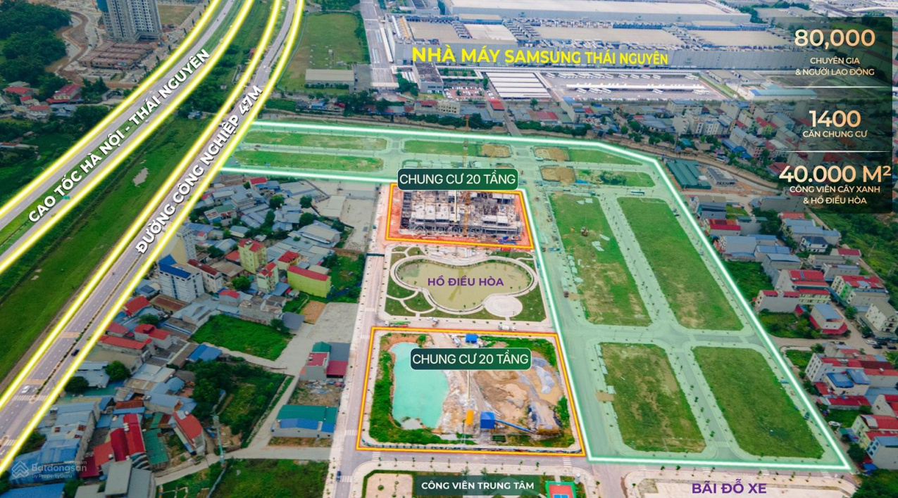 HOT KĐT Yên Bình Thái Nguyên - Lô đep view bể bơi công viên trục Đại Lộ ...