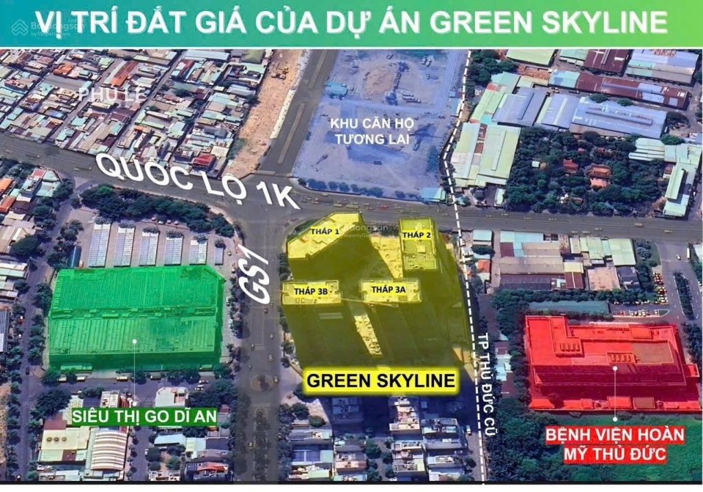 Căn 2PN Green Skyline TBS - TP. HCM đối diện BigC Go, cạnh BV Hoàn Mỹ ...