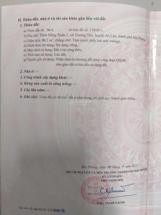 Bán lô đất 80mv chính chủ mặt đường 301 mặt chợ Đồng Xuân Trường Thọ An ...