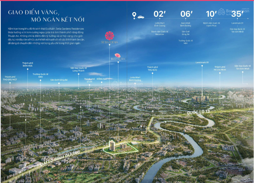 Mở bán Setia Edenia (KĐT Eco Xuân) - mặt tiền QL13 - Chọn căn ưng ý ...
