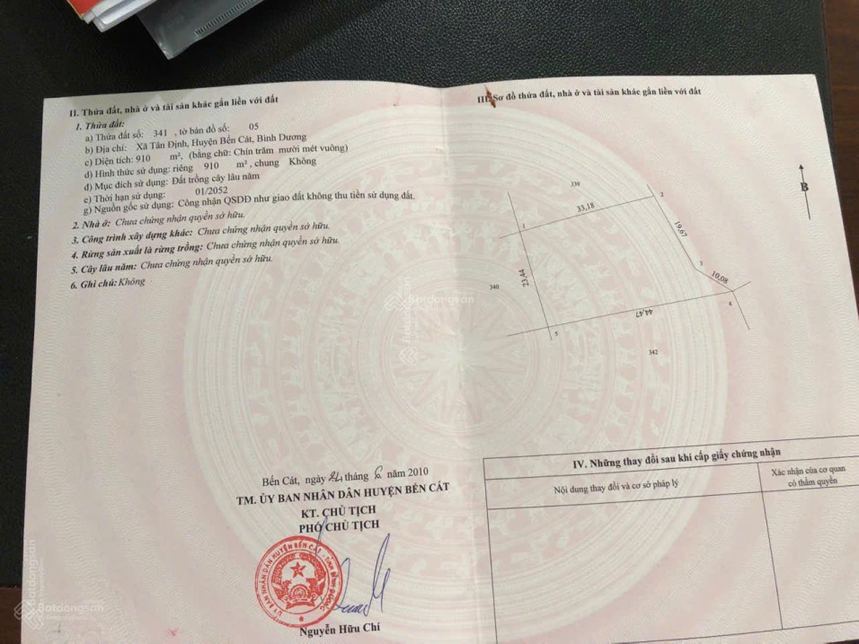 Bán gấp đất 3500m2 thổ cư 150m2, sẵn 2 căn nhà yến, tại Tân Định, Bến ...