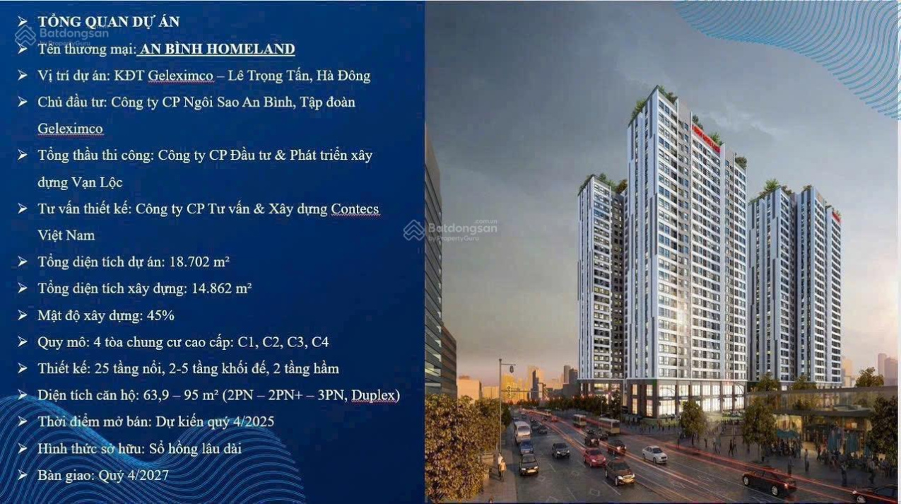 Bán 5 Căn Ngoại Giao 2PN tâng trung siêu đẹp tại dự án An Binh Homeland