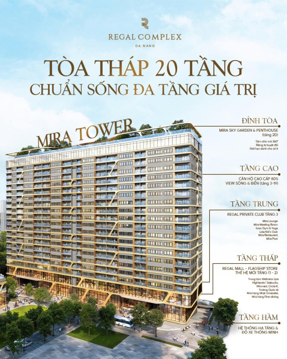 Căn hộ 2PN Regal Complex tòa Mira | View sông & biển, giá tốt nhất đợt